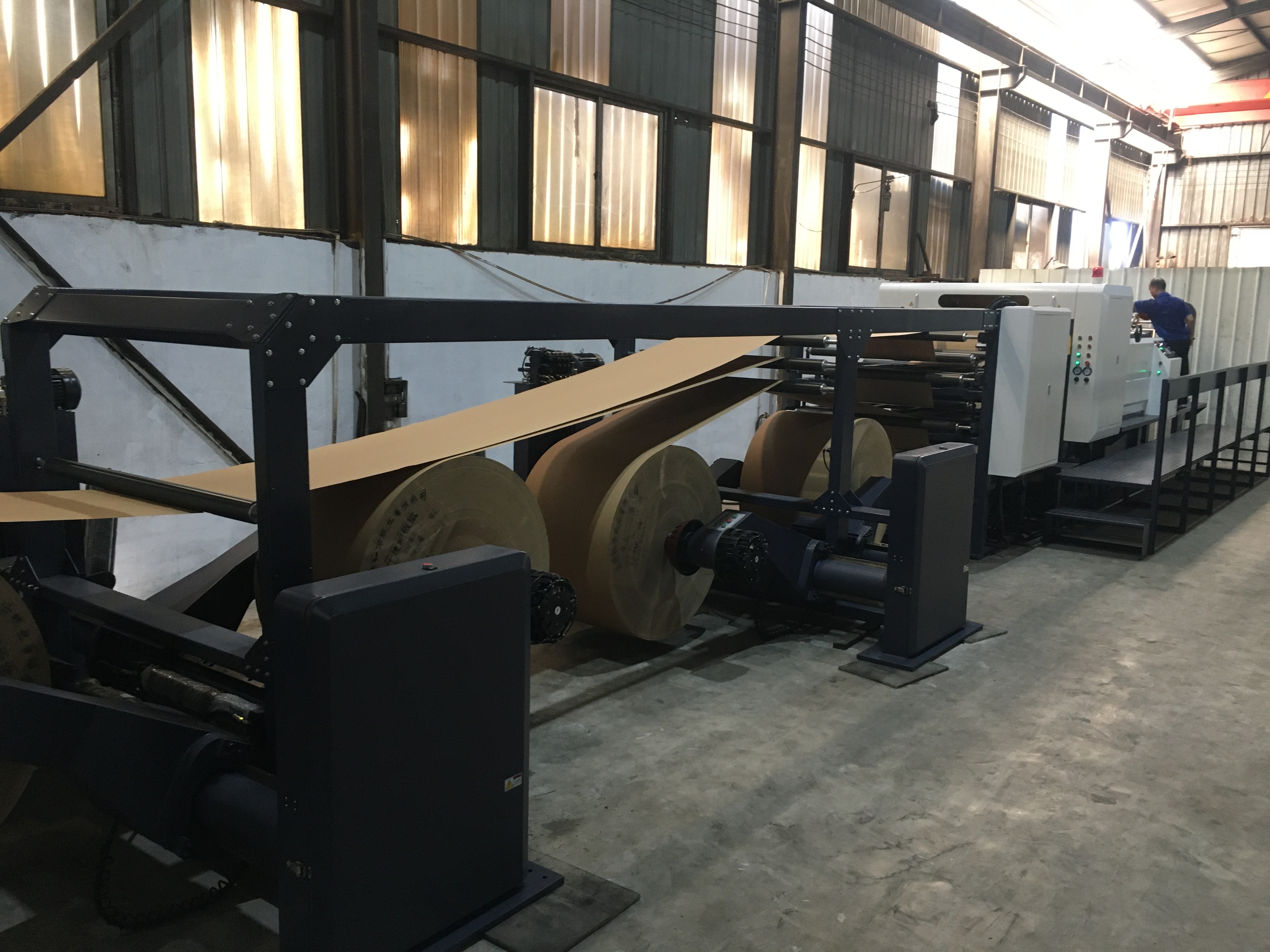 Roll To Sheet Paper Sheeting Machine For Cardboard, Grey Board ...